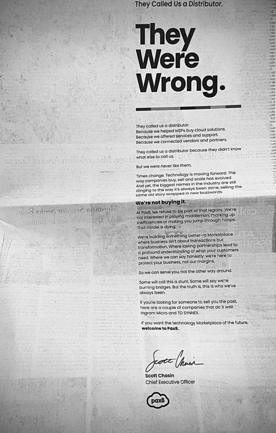 Industry Reacts As Pax8 Blasts Ingram And TD Synnex In New York Times Ad